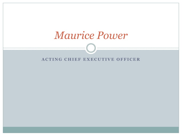Maurice Power, Acting CEO, Saolta Health Care Group | PPT