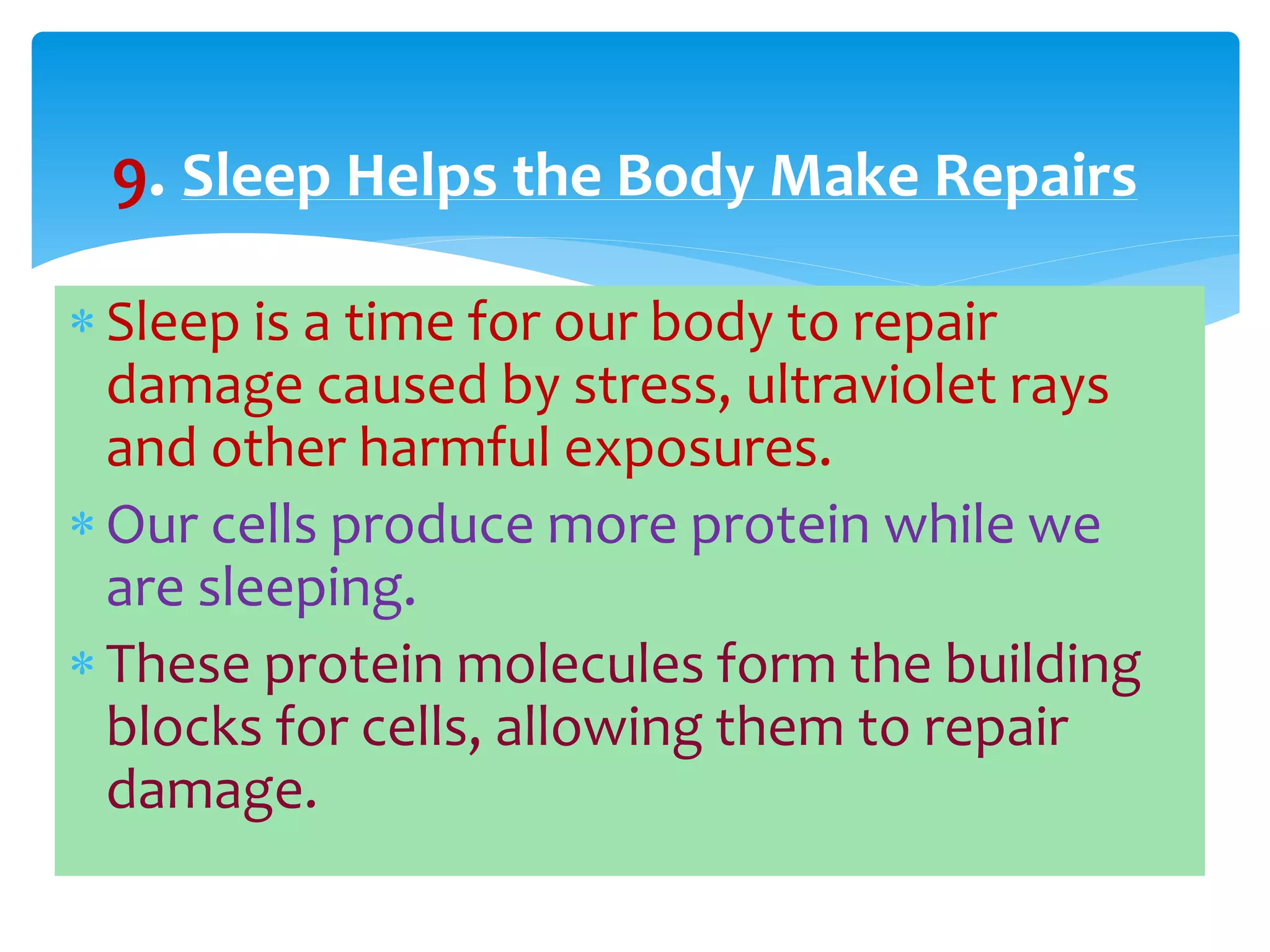 9. sleep and stay healthy | PPTX