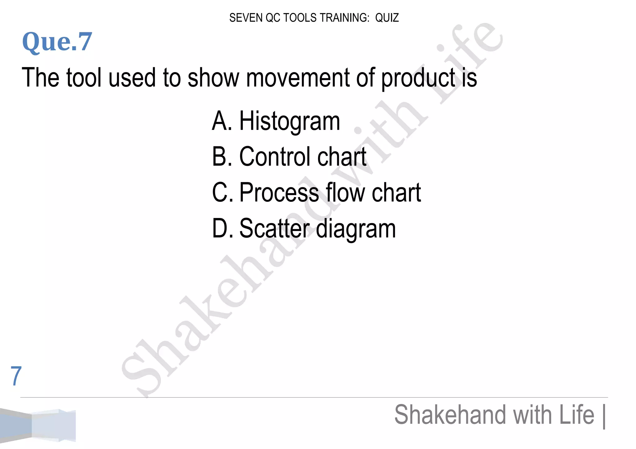 Seven QC Tools Training; Quiz | PDF