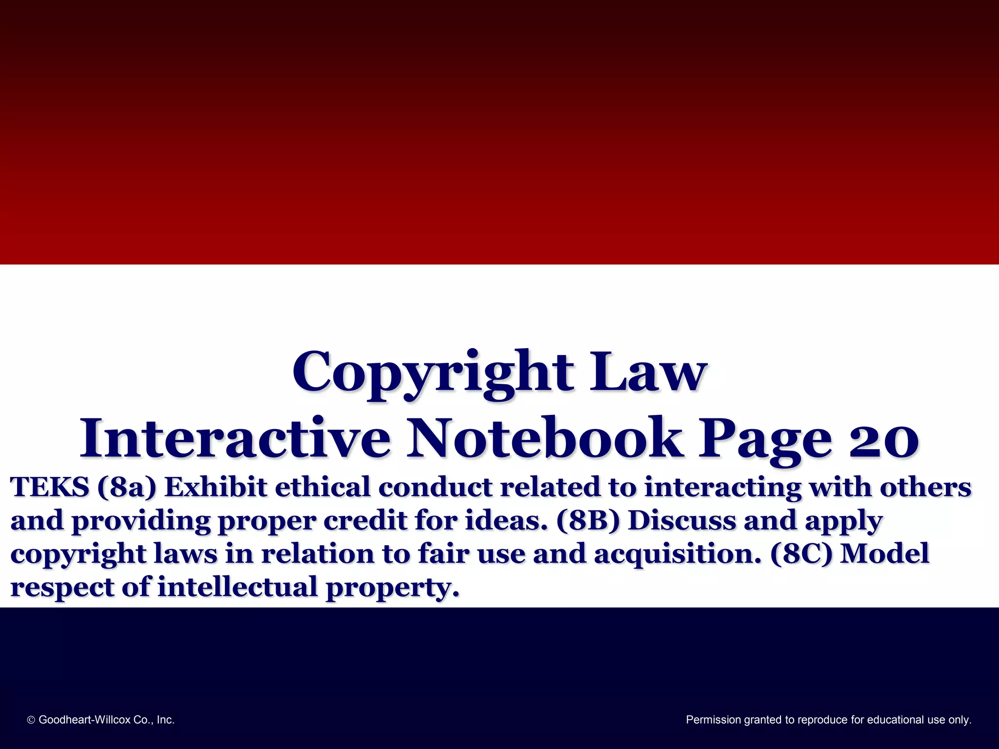 9. copyright fair use ip | PPT