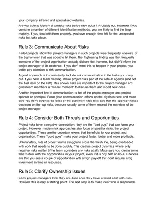 Ten rules of project risk management | PDF