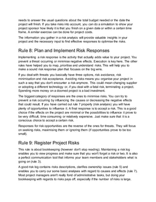 Ten rules of project risk management | PDF