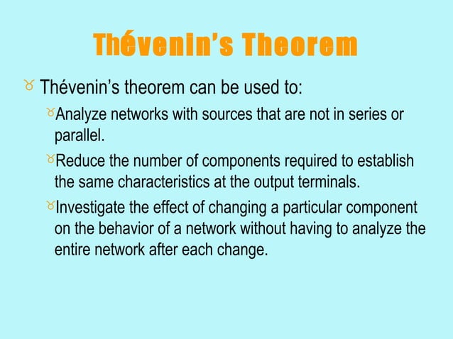 Network Theorems.ppt | Computer Networking | Computing