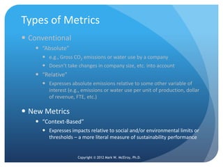 Standardizing Sustainability Context | PPTX