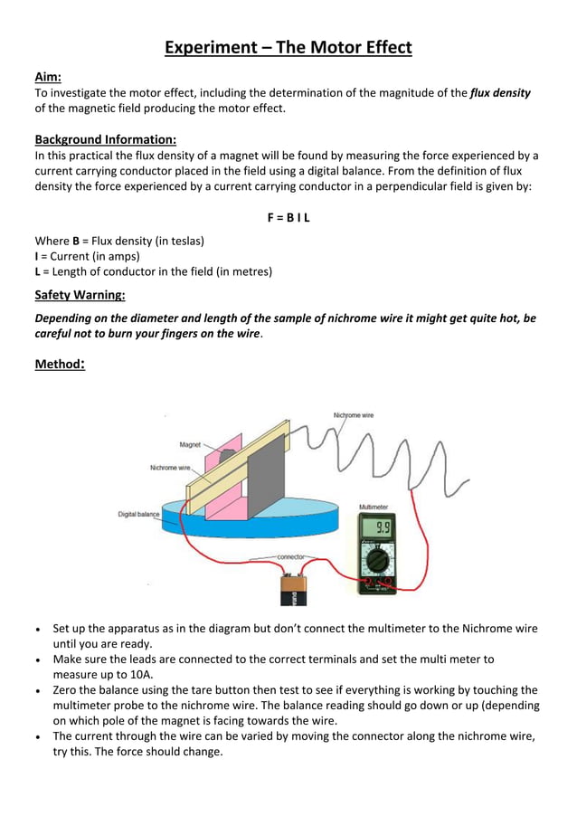 9.3 experiment motor effect | PDF