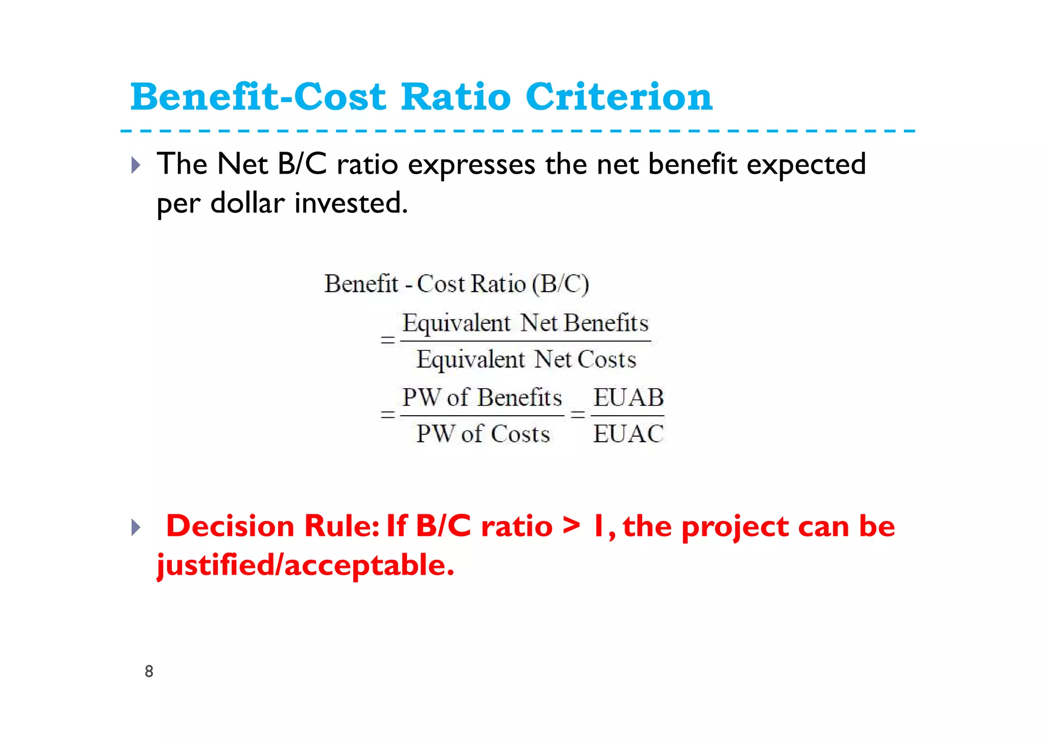 9. benefit cost analysis | PDF
