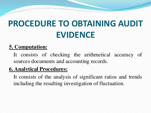 9. audit evidence