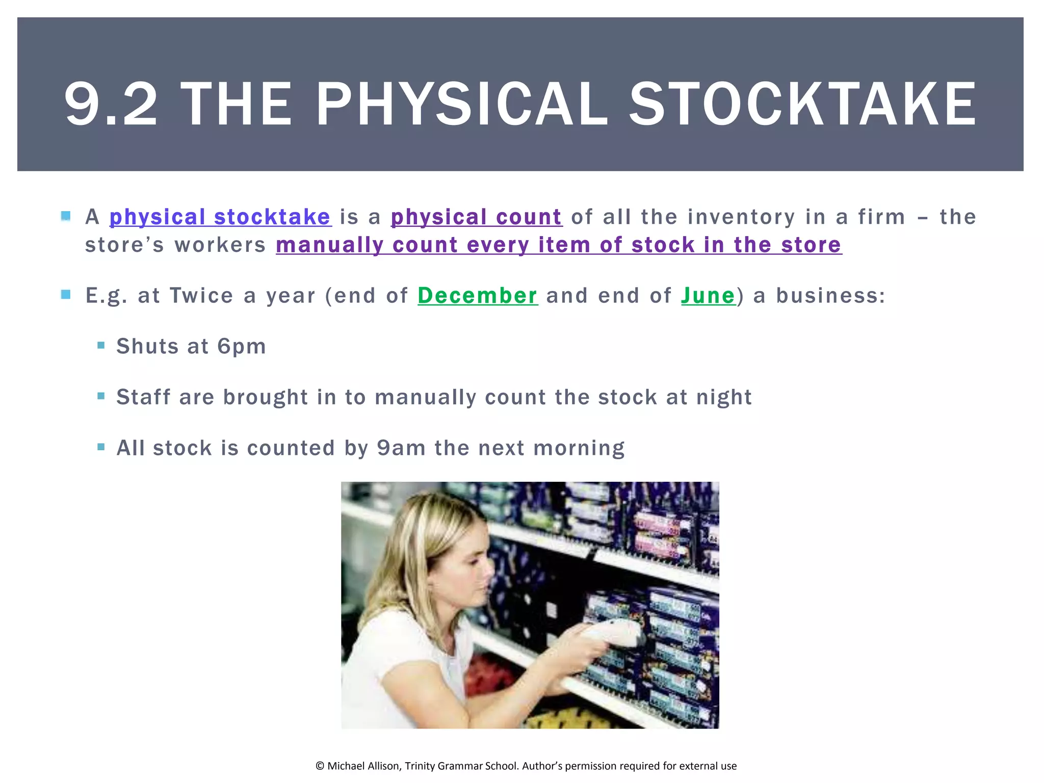 9.2 The physical stocktake | PPTX
