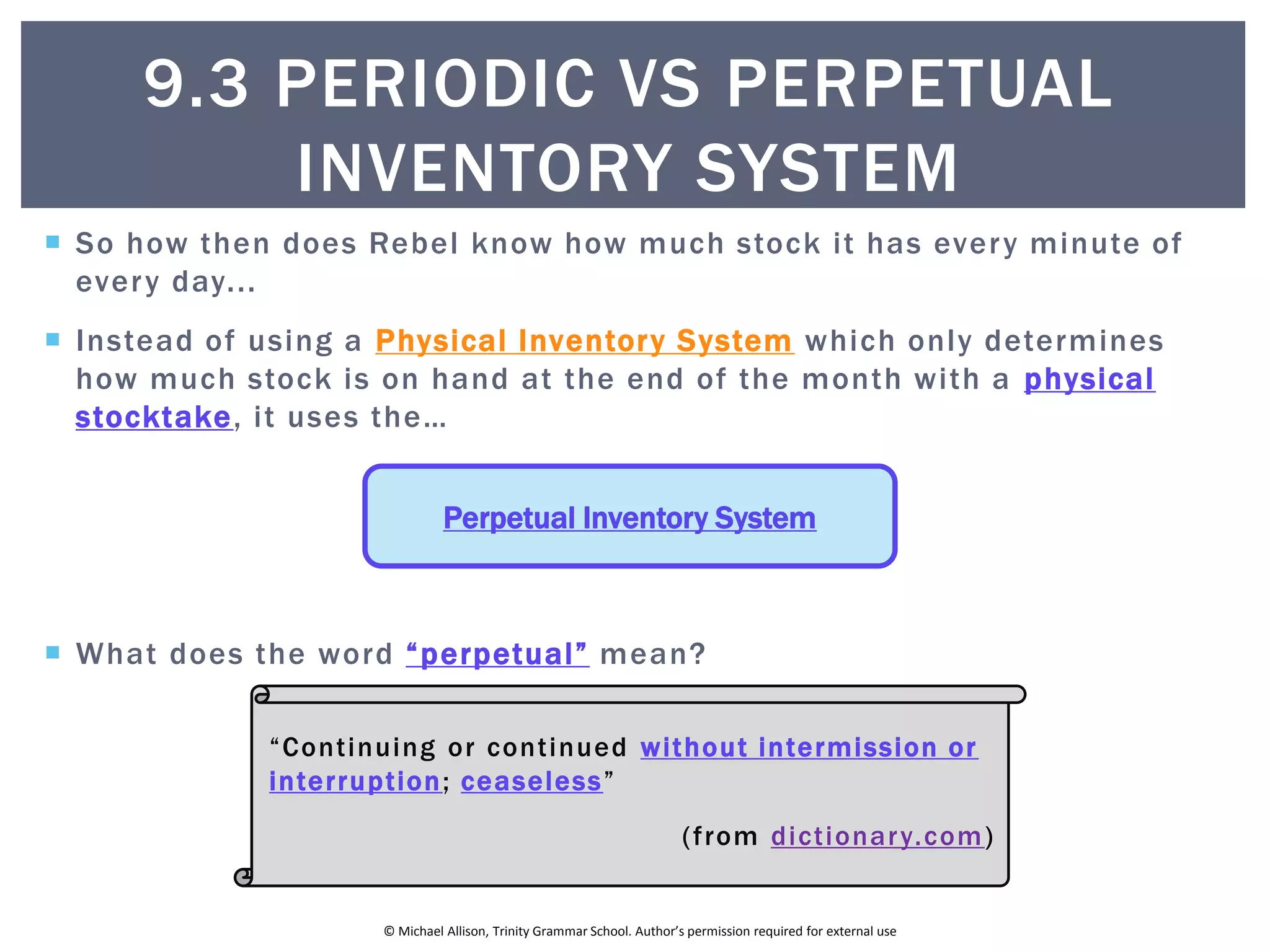 9.3 Periodic vs Perpetual inventory system | PPTX