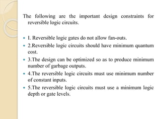 9.design of high speed area efficient low power vedic multiplier using reversible logic gate | PPT