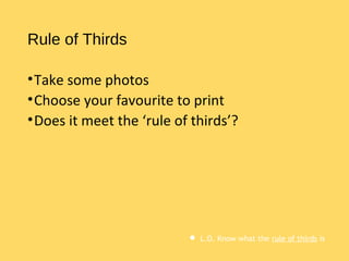9. rule of thirds | PPT