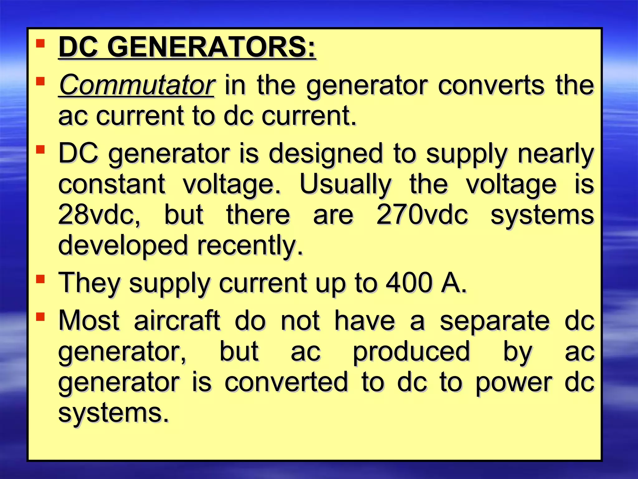 9. aircraft electrical systems | PPT