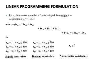 9. transportation model | PPT