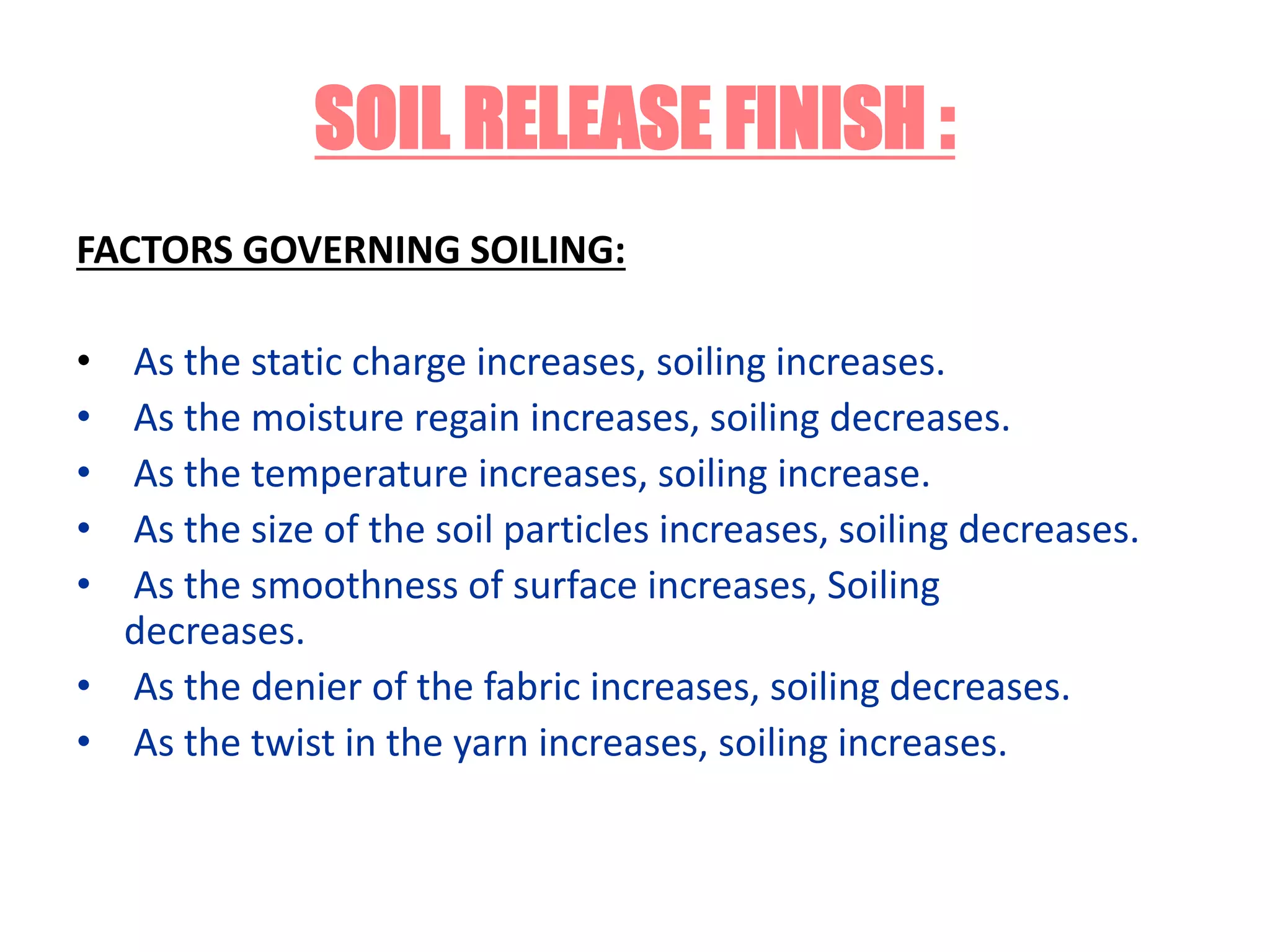 Soil release finish | PPTX