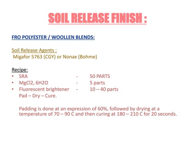 Soil release finish | PPTX