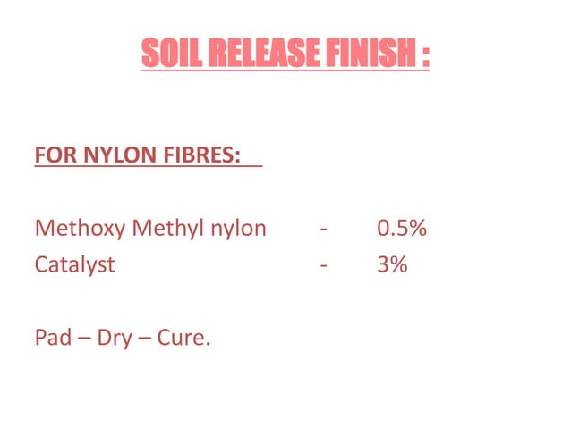 Soil release finish | PPTX