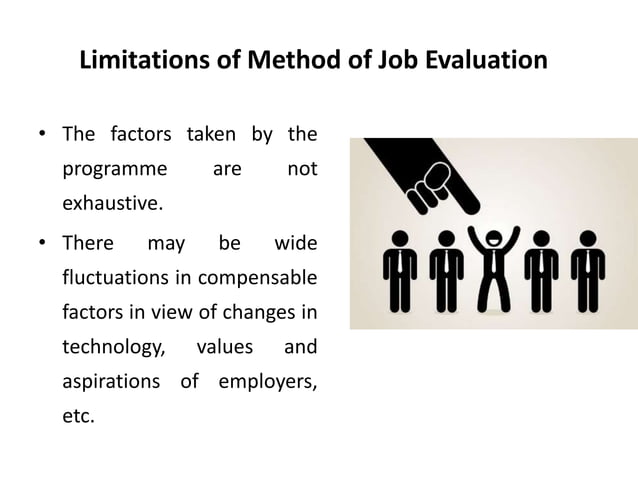 Limitations of method of job evaluation - compensation management - Manu Melwin Joy | PPTX