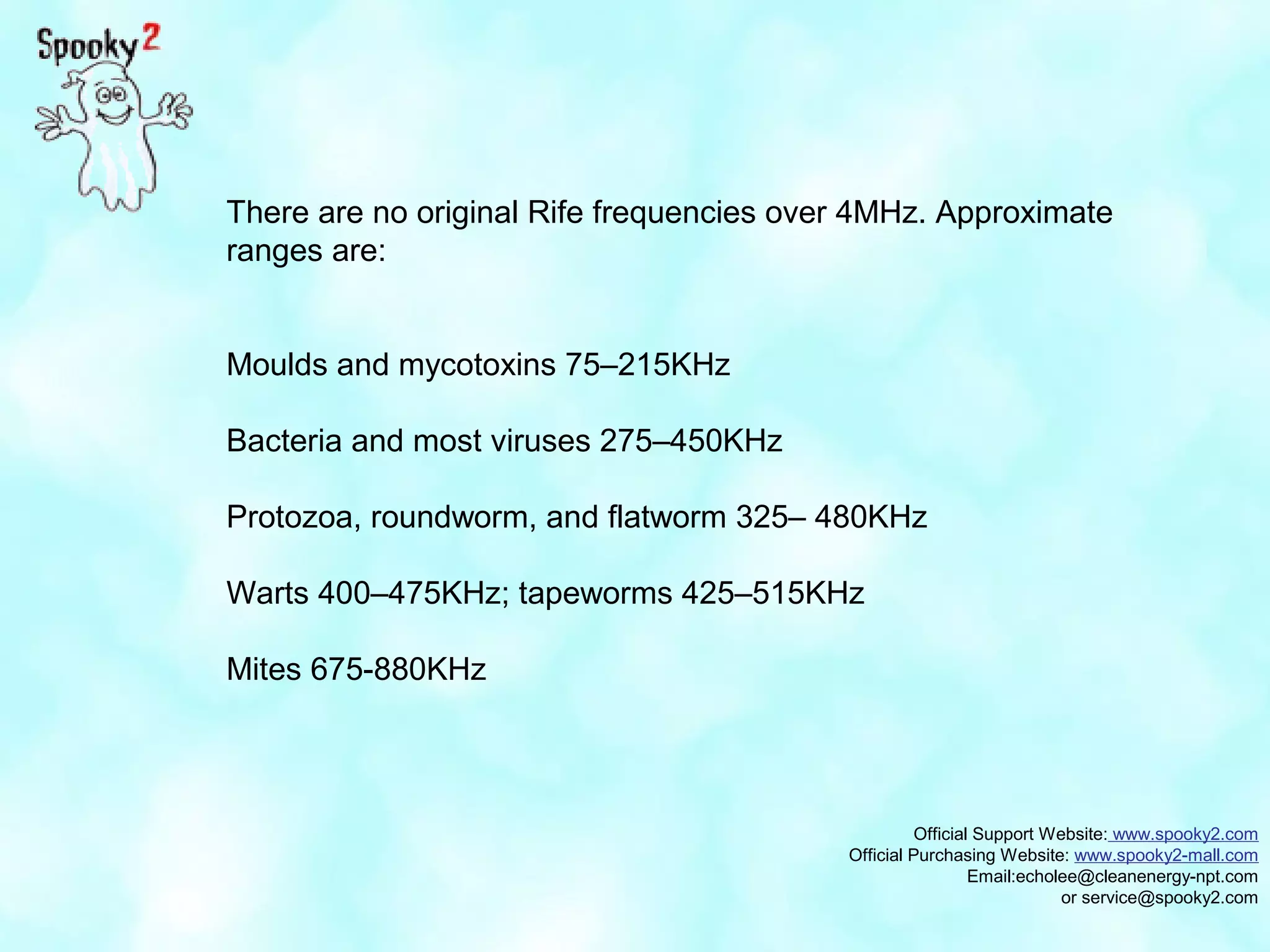 What Is Original Rife Machine's Frequency Range? | PPT
