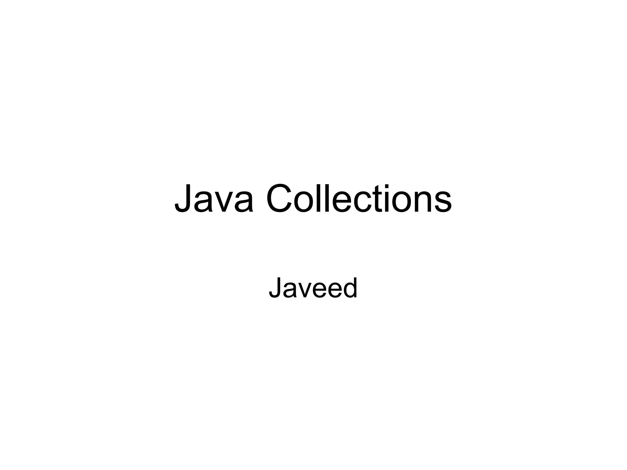 java collections | PPT
