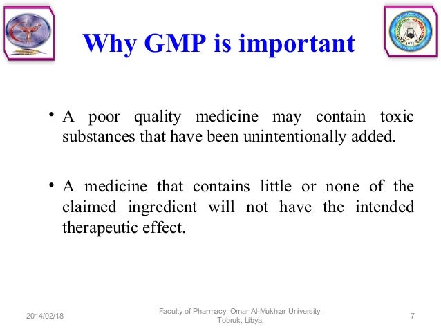 Good Manufacturing Practices for Pharmaceuticals