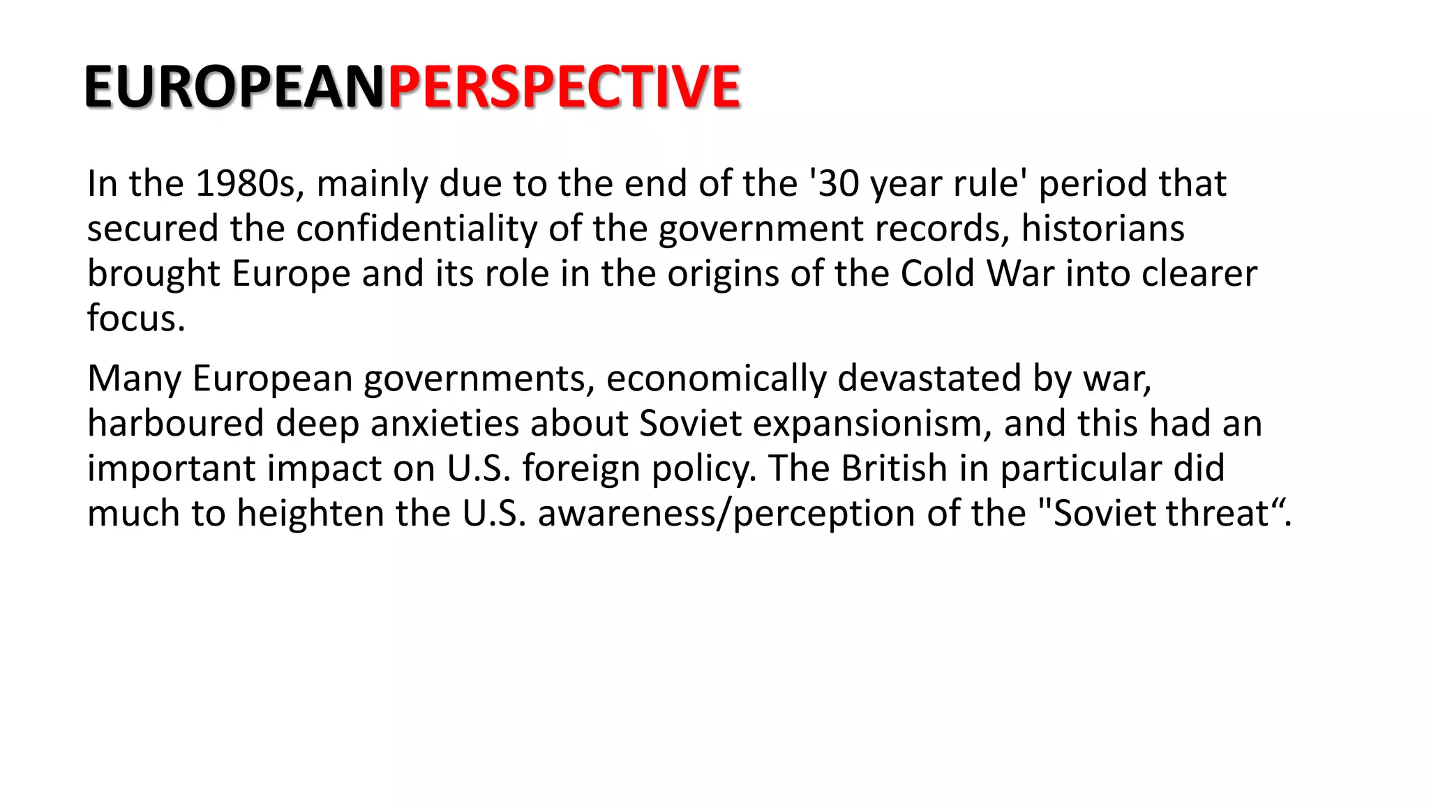CAMBRIDGE IGCSE HISTORY REVISION 9 - WHO WAS TO BLAME FOR THE COLD WAR ...