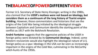 CAMBRIDGE IGCSE HISTORY REVISION 9 - WHO WAS TO BLAME FOR THE COLD WAR ...