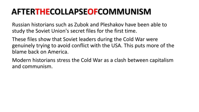 CAMBRIDGE IGCSE HISTORY REVISION 9 - WHO WAS TO BLAME FOR THE COLD WAR ...