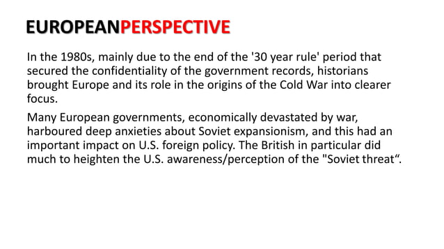 CAMBRIDGE IGCSE HISTORY REVISION 9 - WHO WAS TO BLAME FOR THE COLD WAR ...
