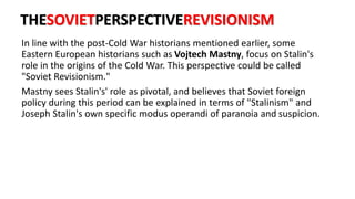 CAMBRIDGE IGCSE HISTORY REVISION 9 - WHO WAS TO BLAME FOR THE COLD WAR ...