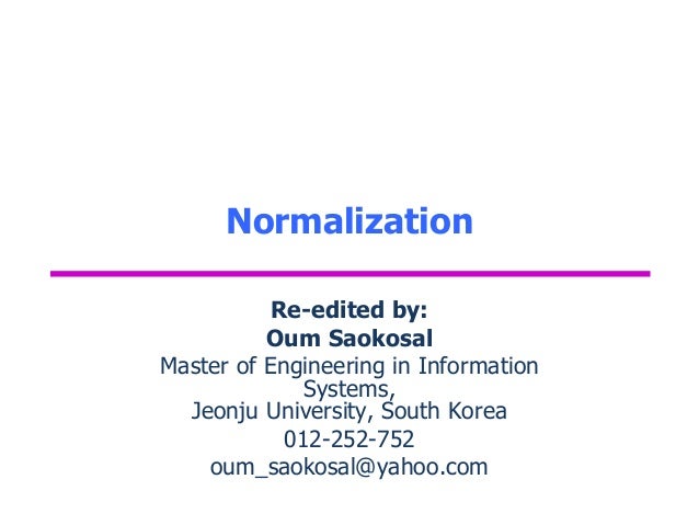 Database Concept Normalization 1nf 2nf 3nf