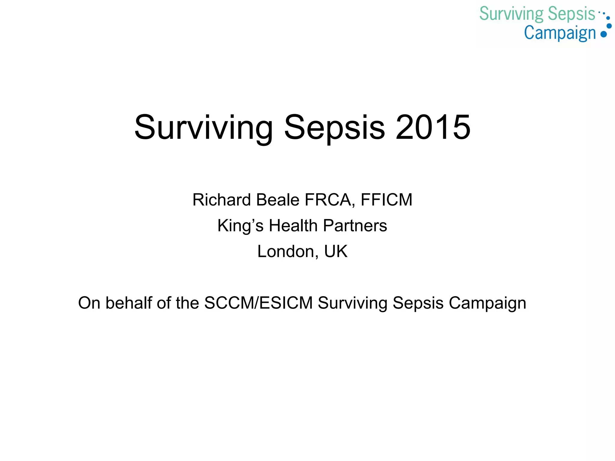 Professor Richard Beale @ MRF's Meningitis & Septicaemia in Children ...