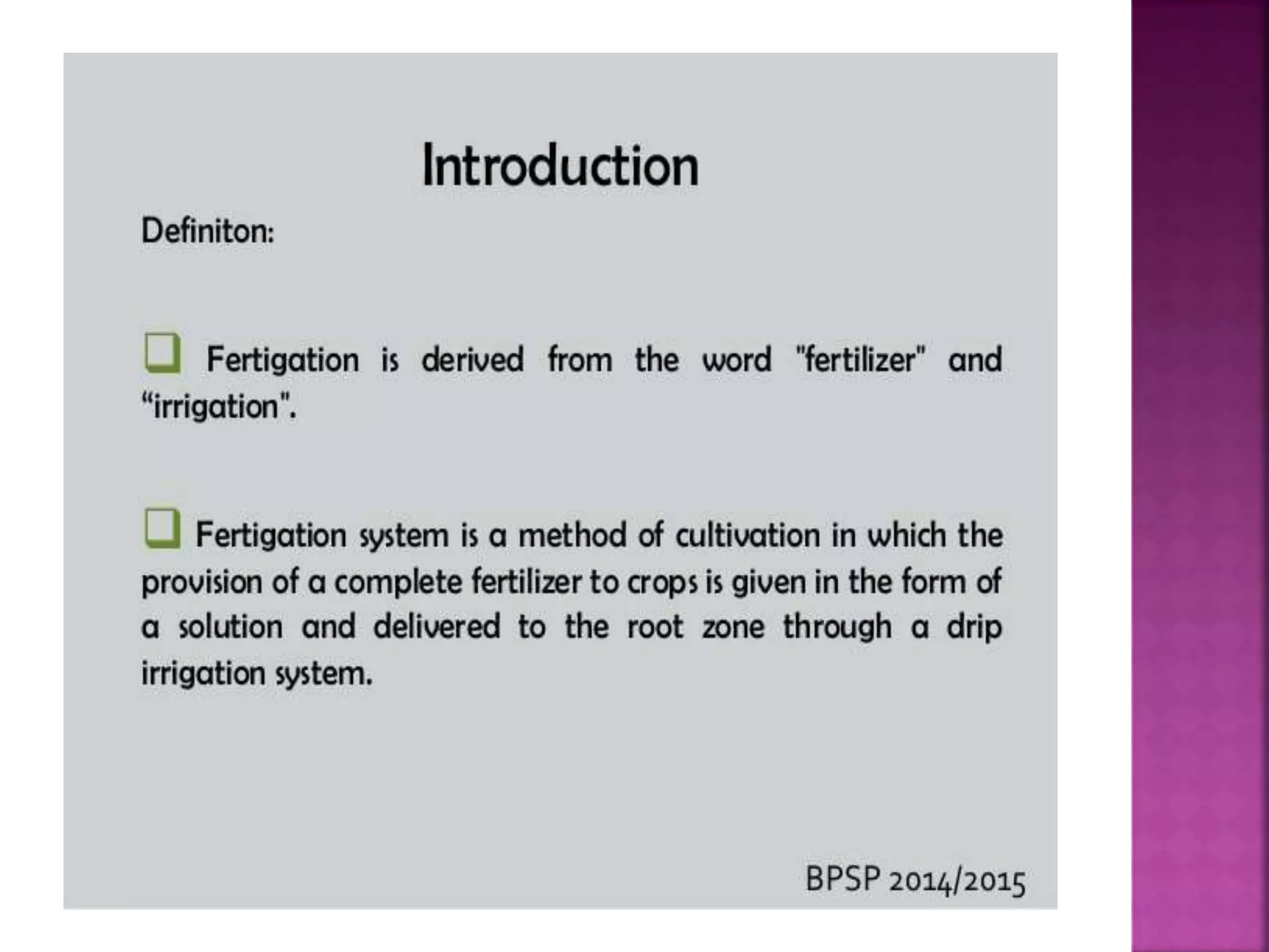 9.Fertigation a method of fertilizer application lets see A Lecture By ...