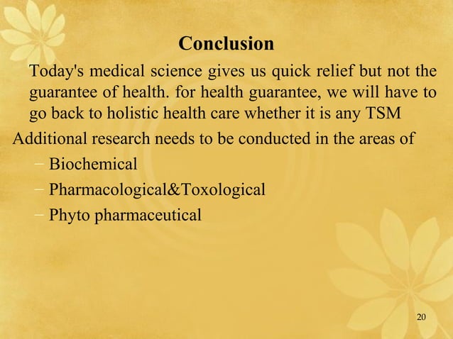 TRADITIONAL SYSTEM OF MEDICATION (TSM) | PPT