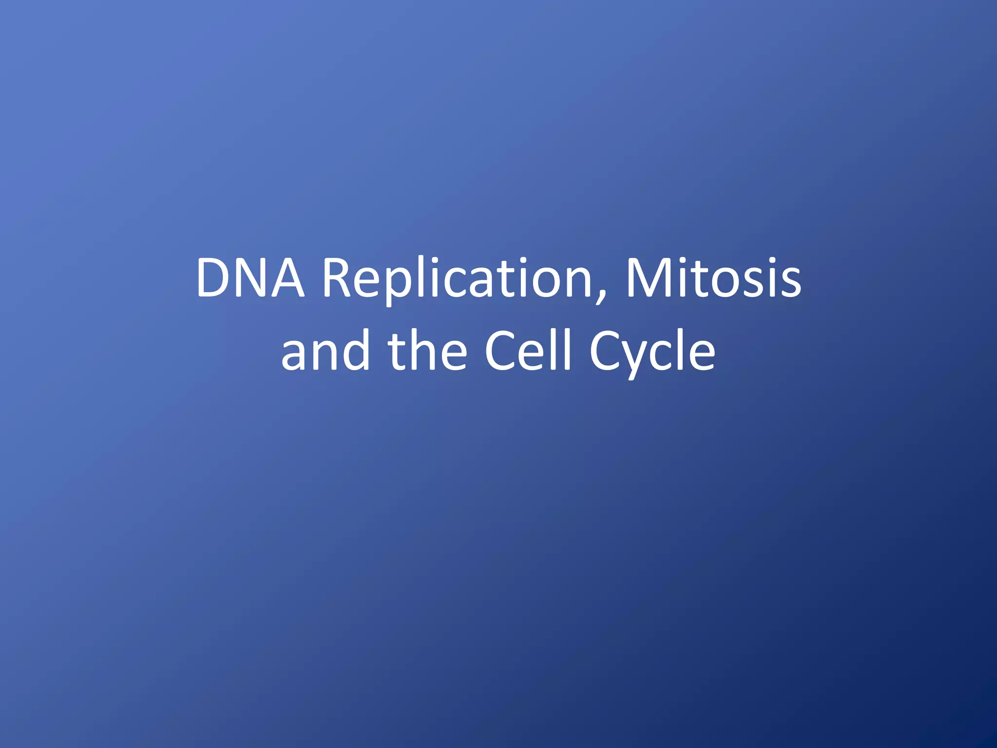 DNA Replication, Mitosis, Meiosis, and Cell Cycle | PPT