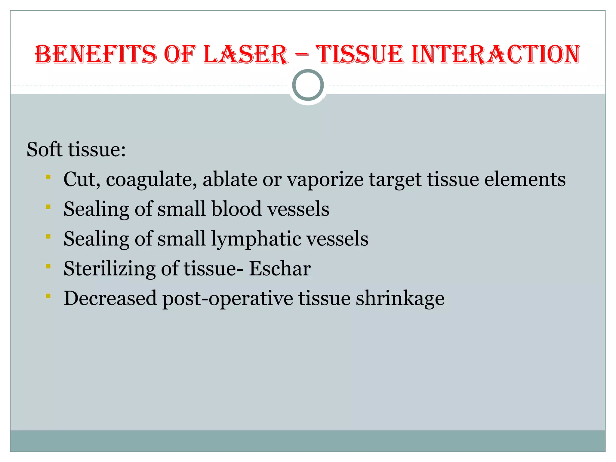 Lasers and its application in periodontics | PPT