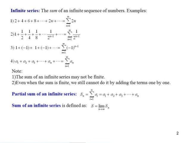 Types of series and tests for convergences