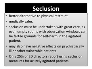 violent patient in emergency department | PPTX