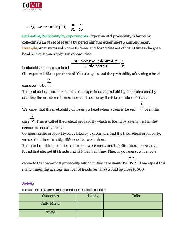 CBSE Class 10 Mathematics Probability Topic