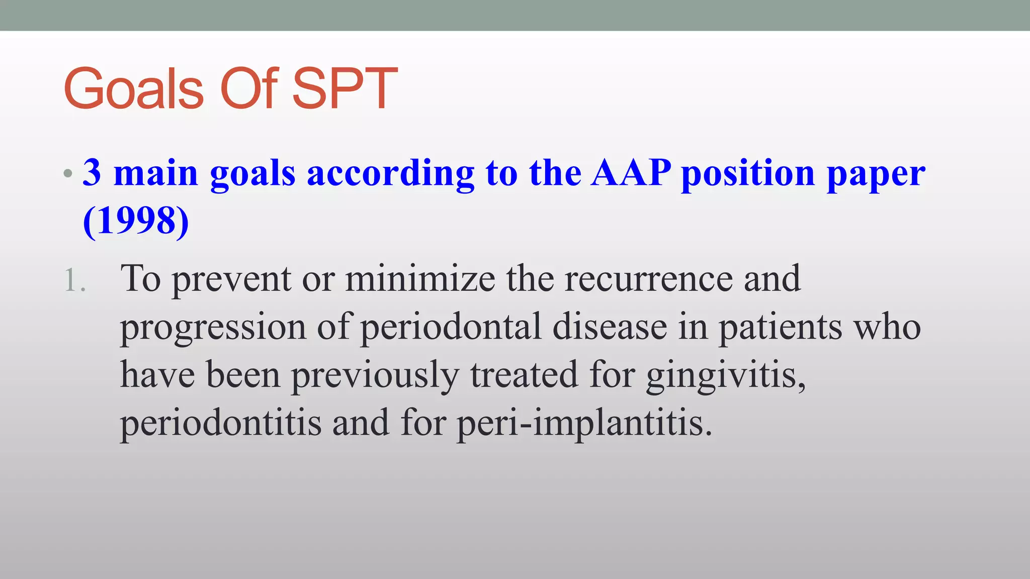 Supportive Periodontal Therapy | PPSX