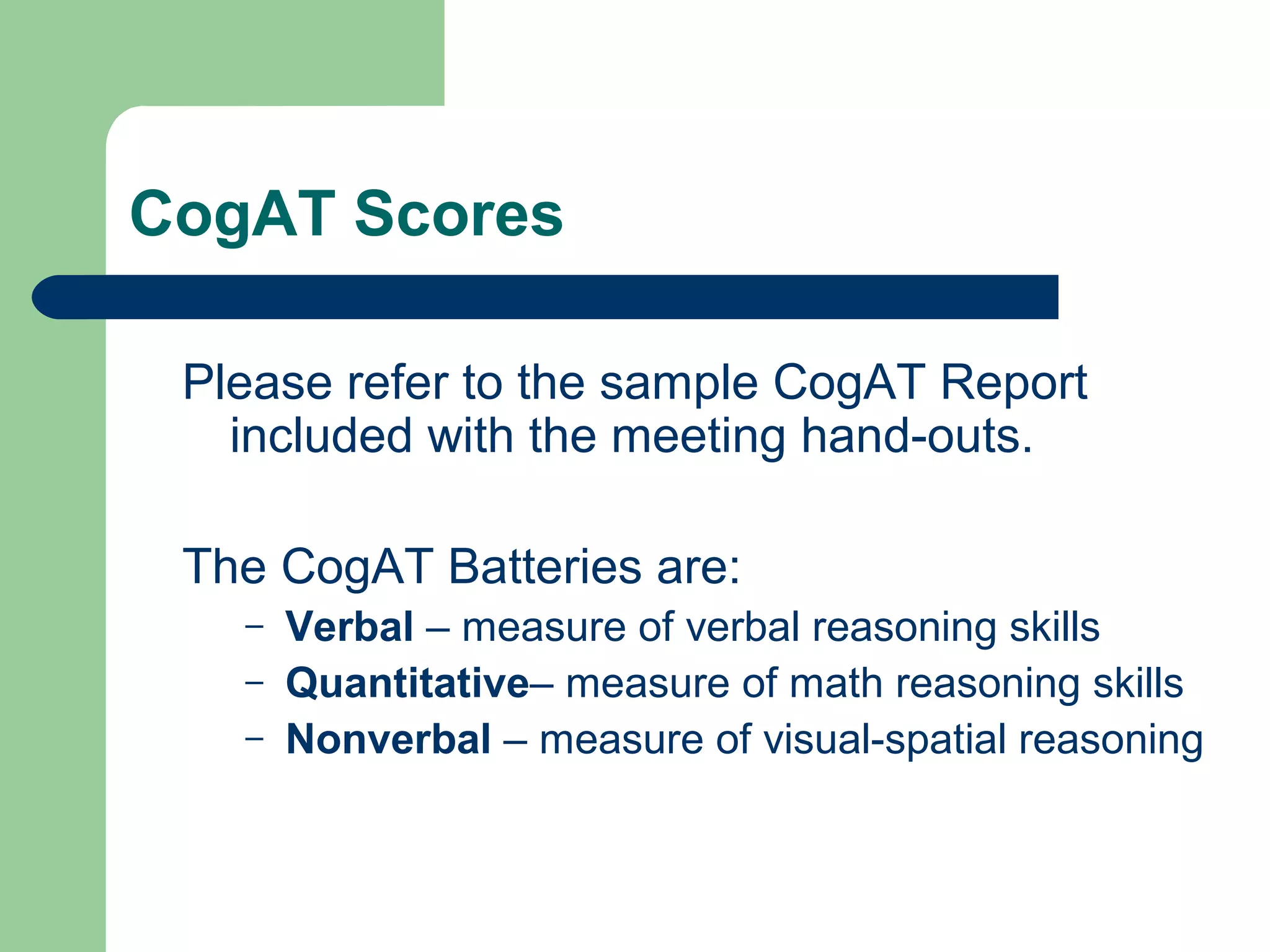 CogAt Parent Presentation | PPT