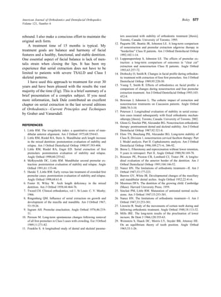 early orthodonatic treatment - serial extraction revisited | PDF