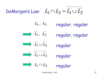 Properties of Regular Expressions | PPTX
