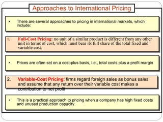 international pricing decisions | PPTX