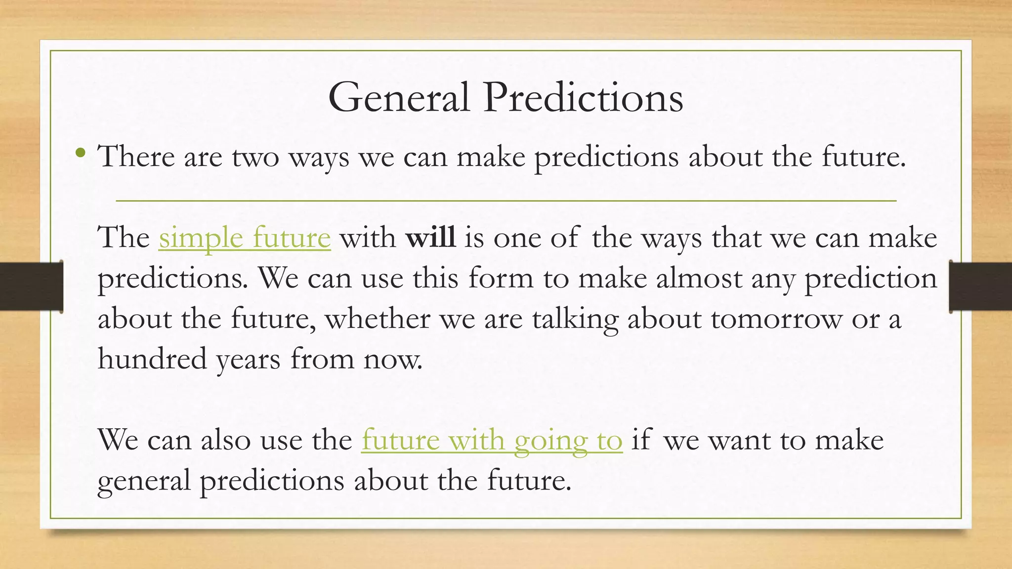 making predictions | PPT
