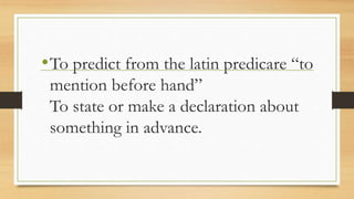 making predictions | PPT
