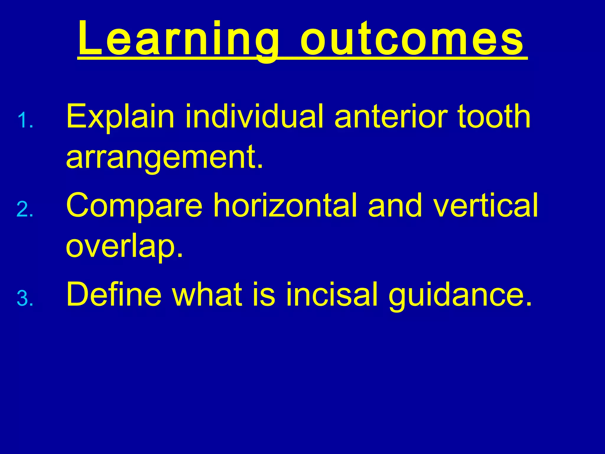 9. anterior teeth arrangement | PPT