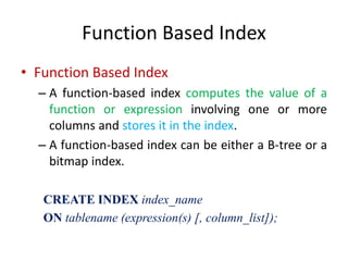 9. index and index organized table | PPT