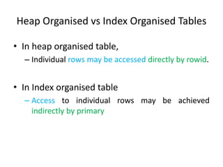 9. index and index organized table | PPT