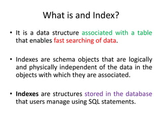 9. index and index organized table | PPT