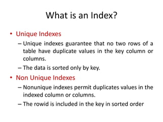 9. index and index organized table | PPT
